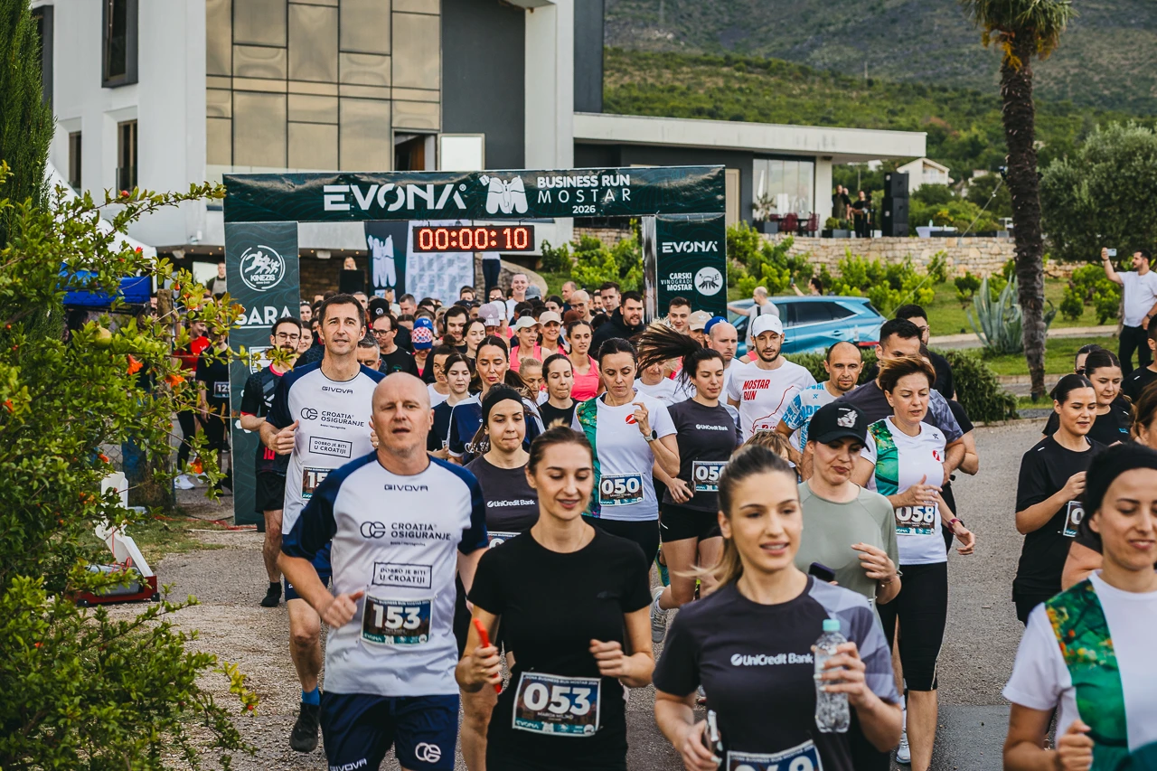 Više od 350 sudionika sudjelovalo na prvom Evona Business Runu u Mostaru