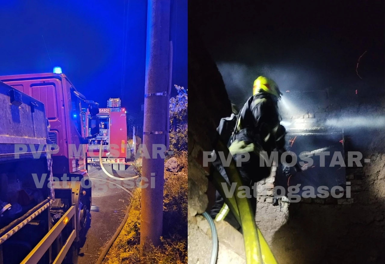 Vatrogasci gasili požar na kući u Rodoču gotovo dva sata